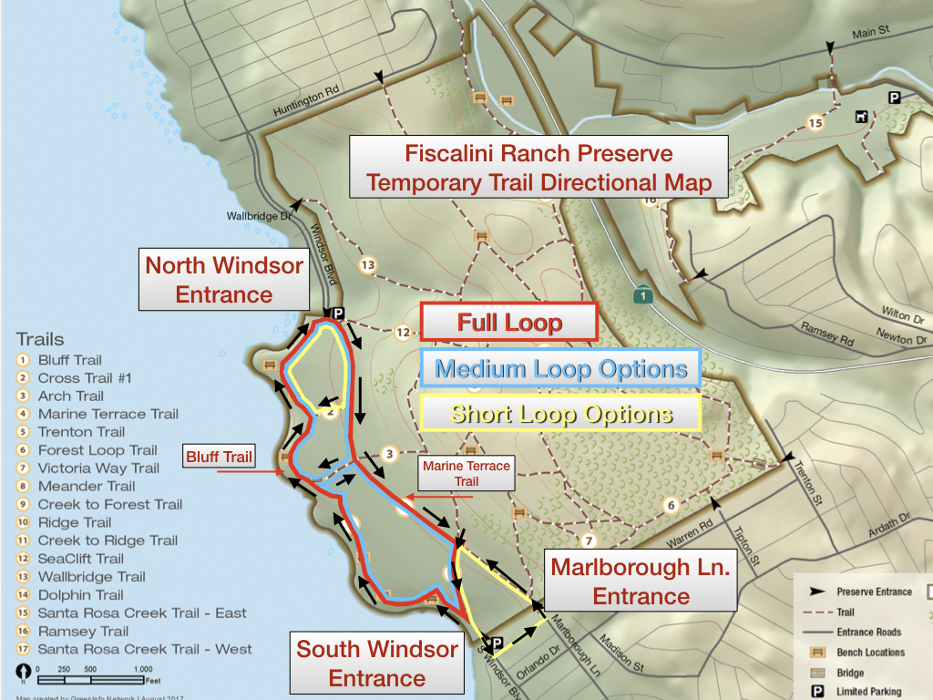 Notice: Temporary One-Way Trail Routes | Friends of the Fiscalini Ranch ...